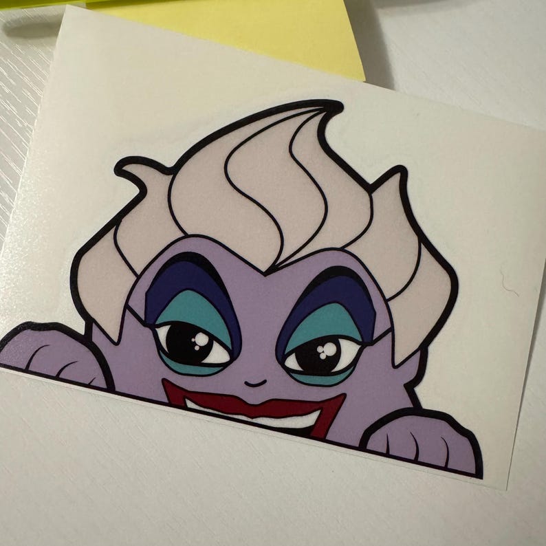 Ursula Peeking Inspired Car Window Laptop Vinyl Decal Sticker Villain ...