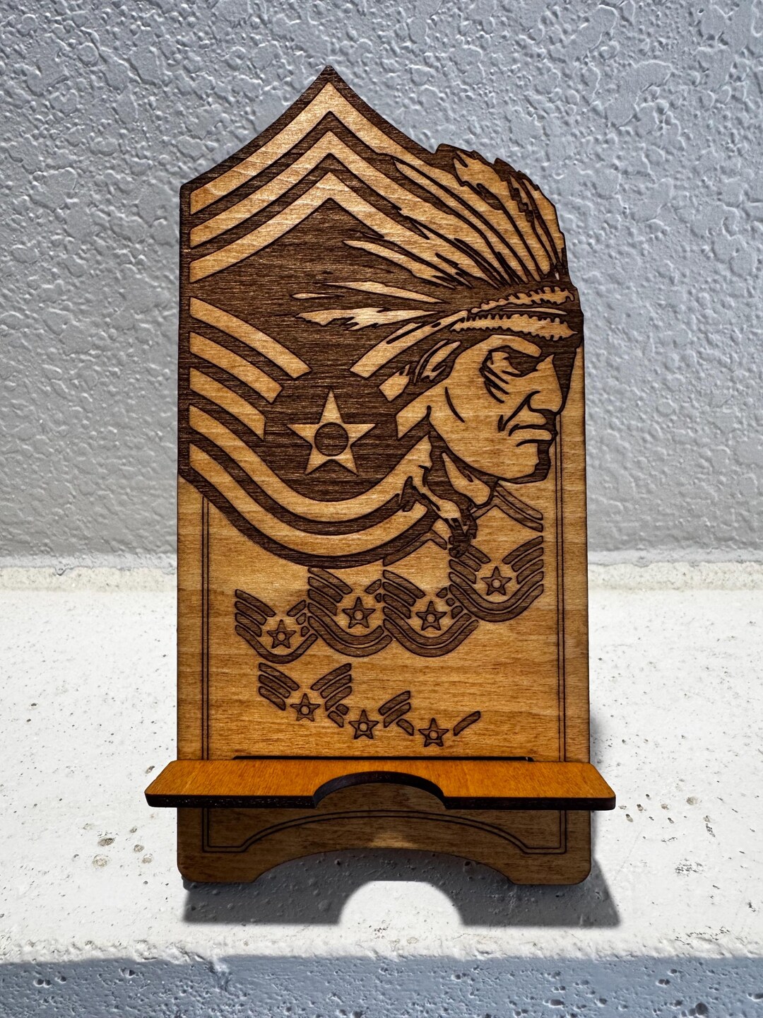 Male Cmsgt USAF Phone Stand | Chief Master Sergeant E9 Gift | Air Force ...