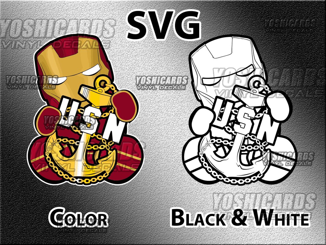 Navy SVG E7 Ironman CPO Anchor Chibi Digital Download - Etsy