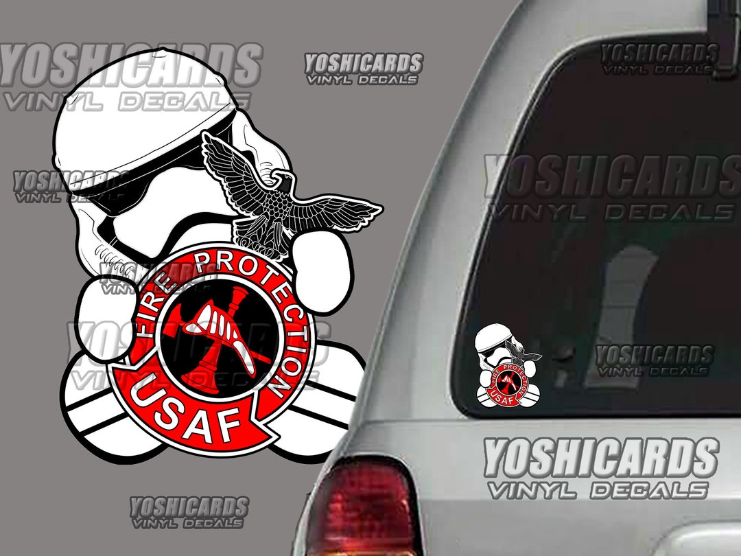 Fire Protection Stormtrooper Inspired USAF Air Car Window Sticker ...