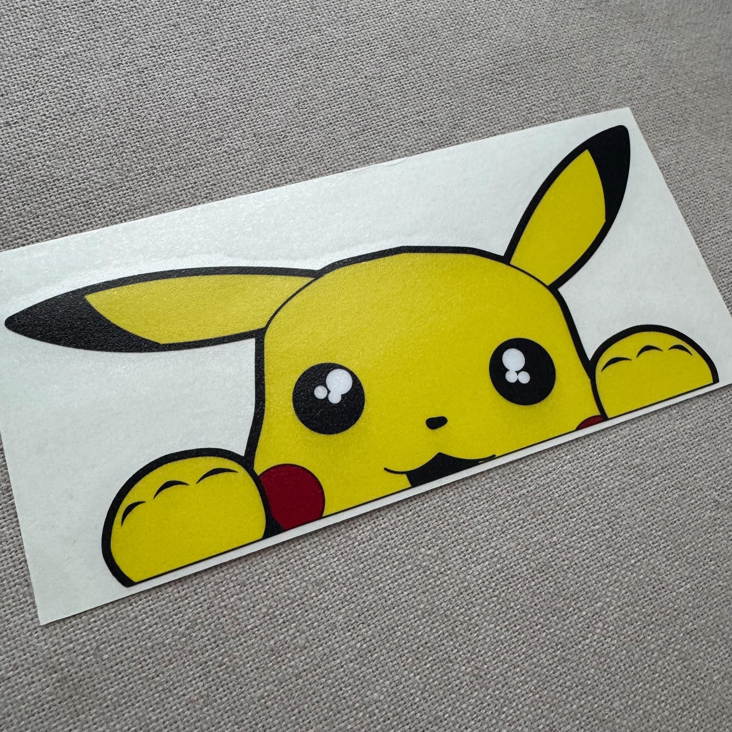 Pikachu Peeking Inspired Car Truck Window Laptop Vinyl Decal Sticker - Etsy