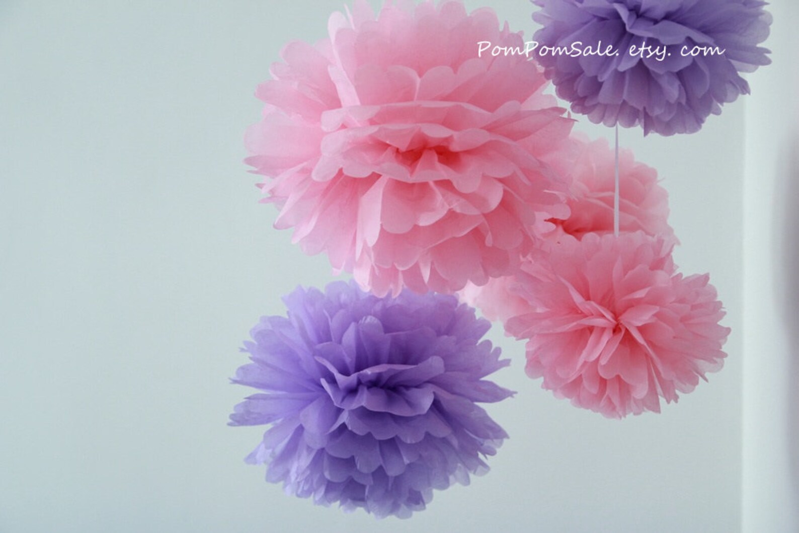 SALE Sofia the First 8 Mixed Size Tissue Paper Pom Poms | Etsy