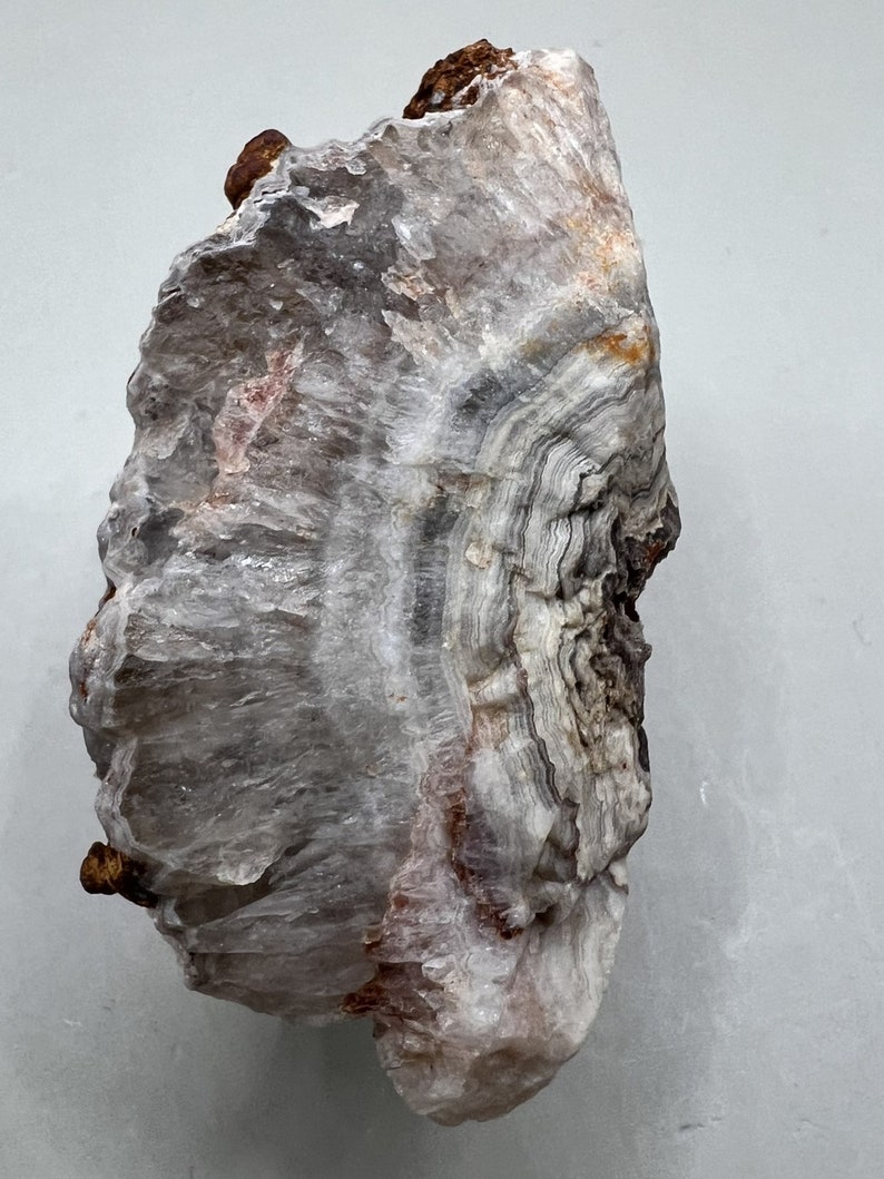 Natural UV Reactive Quartz With Lace Agate and Botryoidal Iron Ore ...