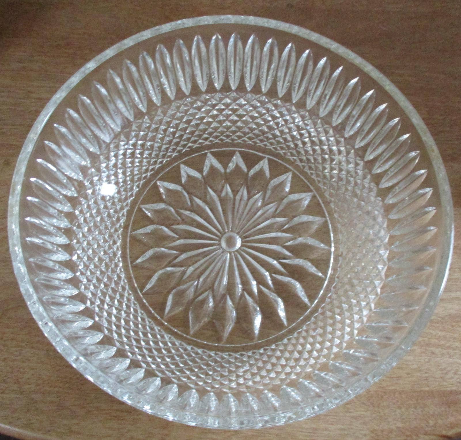 Large Clear Glass Serving Bowl 8-3/4 Wide X 3-3/4 - Etsy