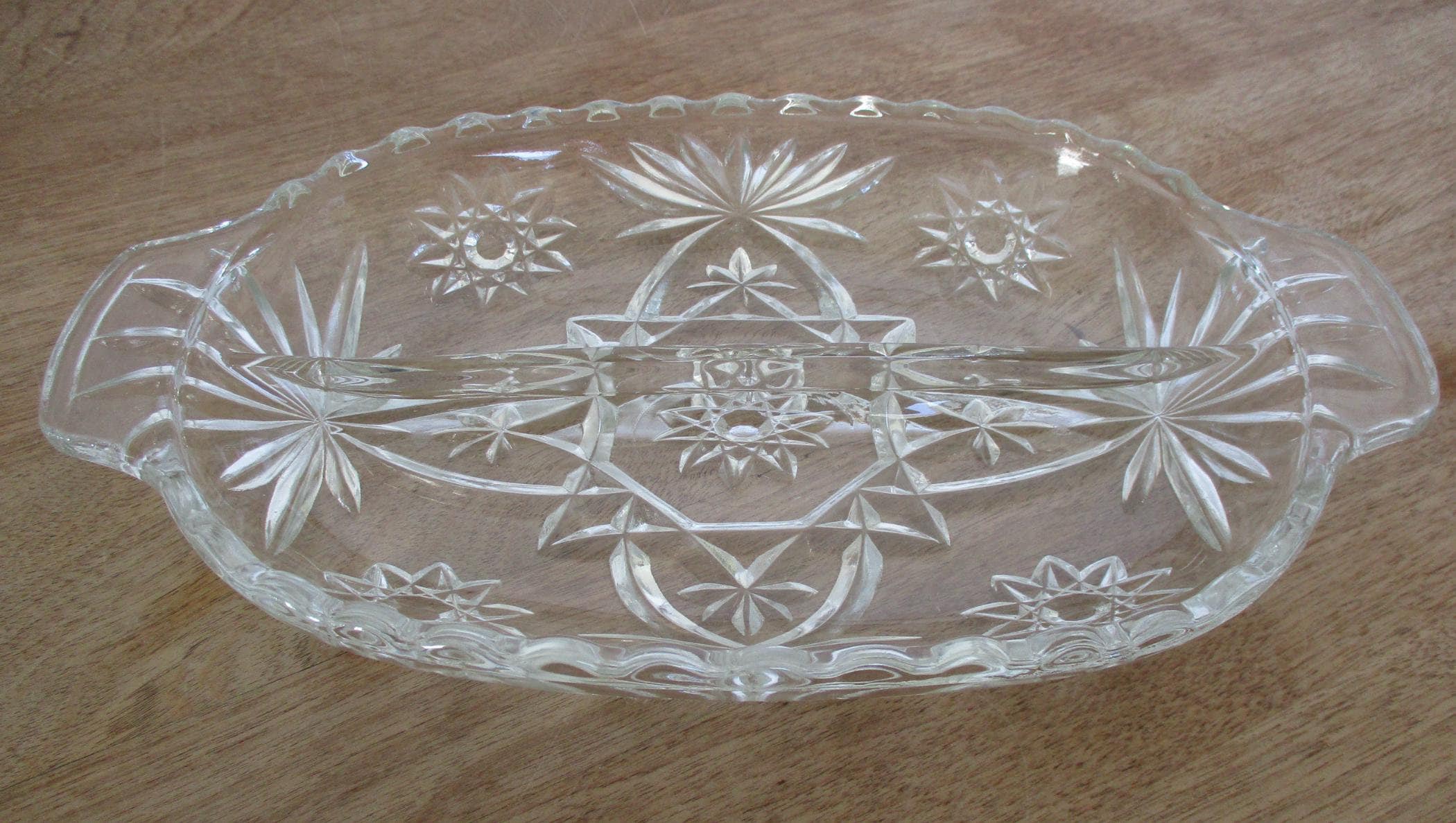Vintage Anchor Hocking Star of David Pressed Glass Divided - Etsy