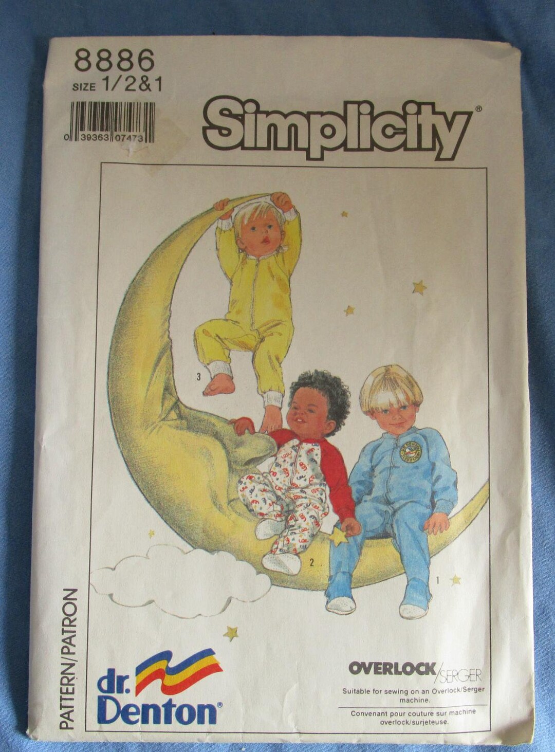 1988 Simplicity 8886 Dr Denton Overlock Serger Size 1/2 & 1 - Etsy UK