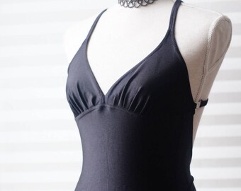 One Piece Cross Back Swimsuit - Etsy