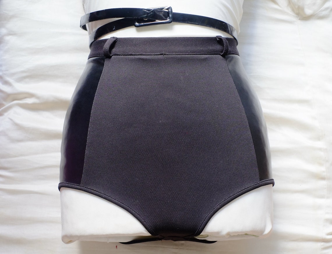 Vintage Black Micro Shorts High Waist Leather Fitted Fabric | Etsy