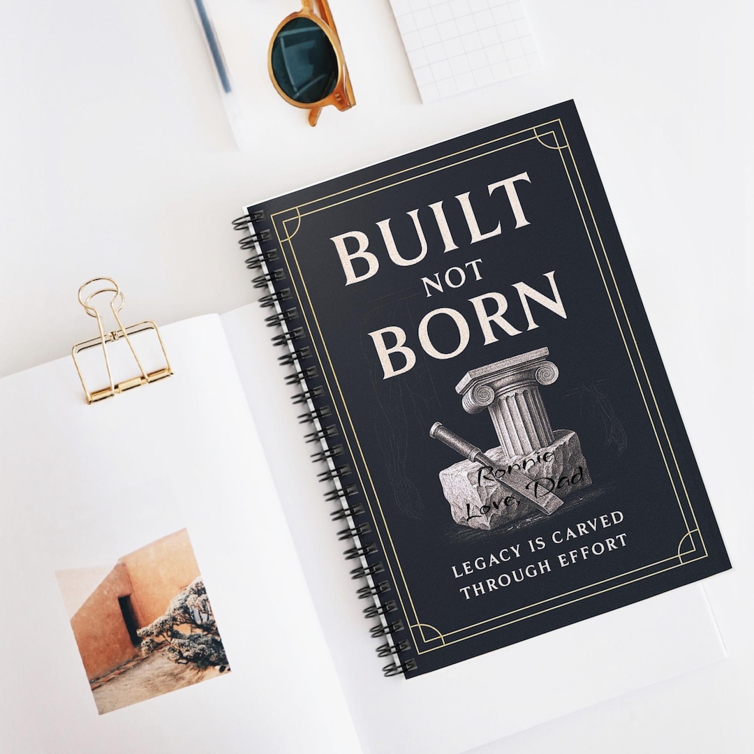 Built Not Born Motivational Spiral Notebook for Entrepreneurs, Students ...