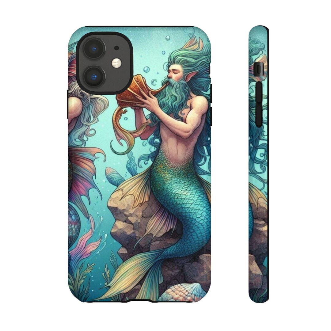 Whimsical Merman Phone Case: Ocean Fantasy Art for Sea Lovers and Beach ...