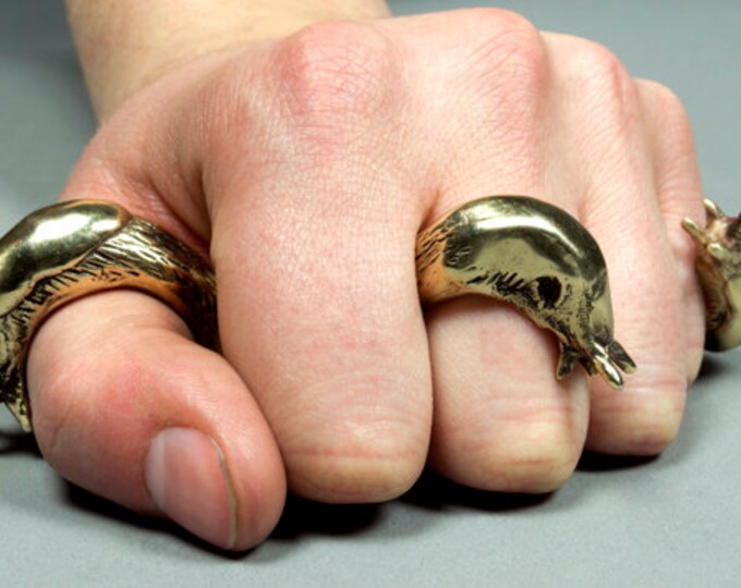 Bronze Slug Rings - Etsy