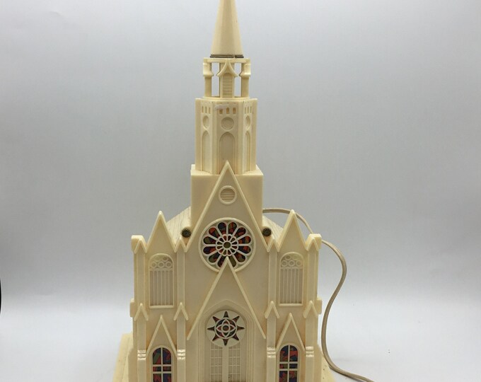 Vintage Plastic Musical Church/cathedral Light Wind Up - Etsy