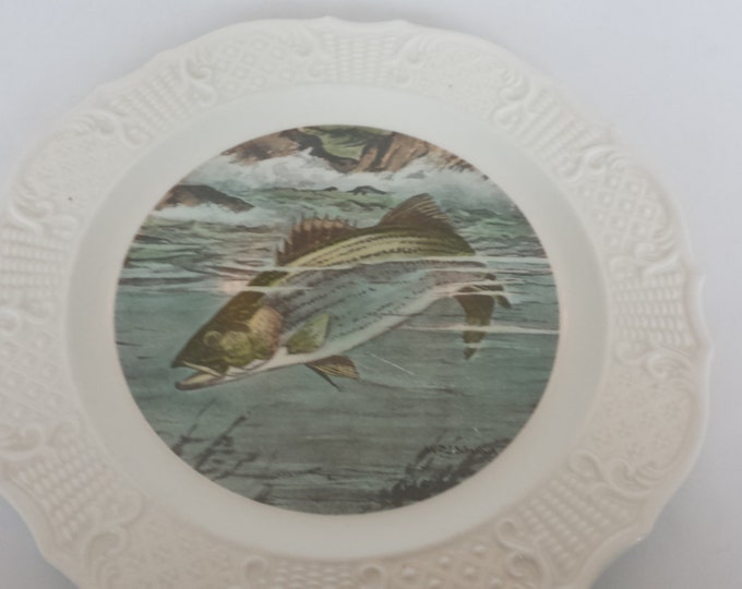 House of Seagrams Striped Bass Plate - Etsy