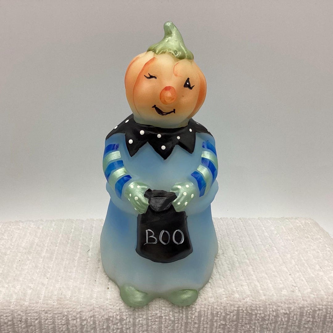 Fenton Halloween With Pumpkin Head - HTF - Glows - Etsy