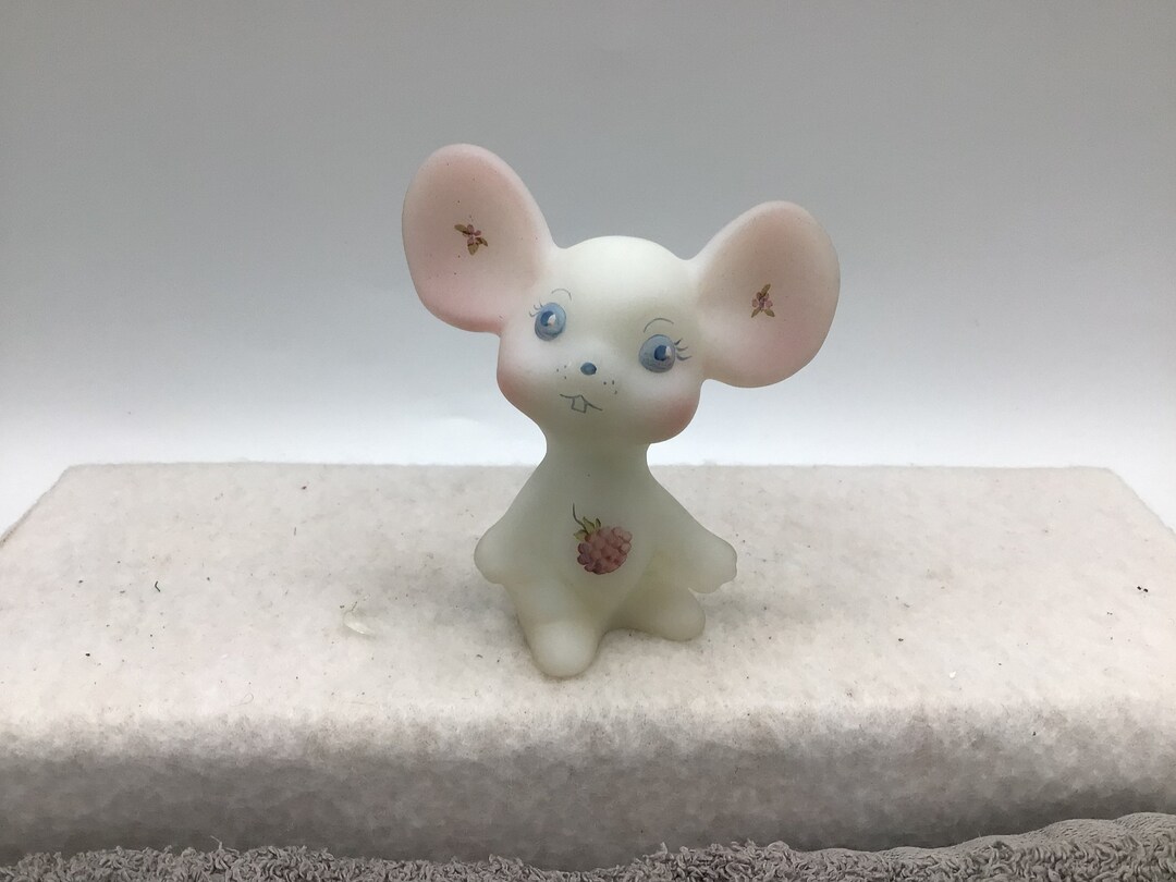 Fenton Hand Painted Mouse - 3 Inches High - Berries and Blossoms - Etsy