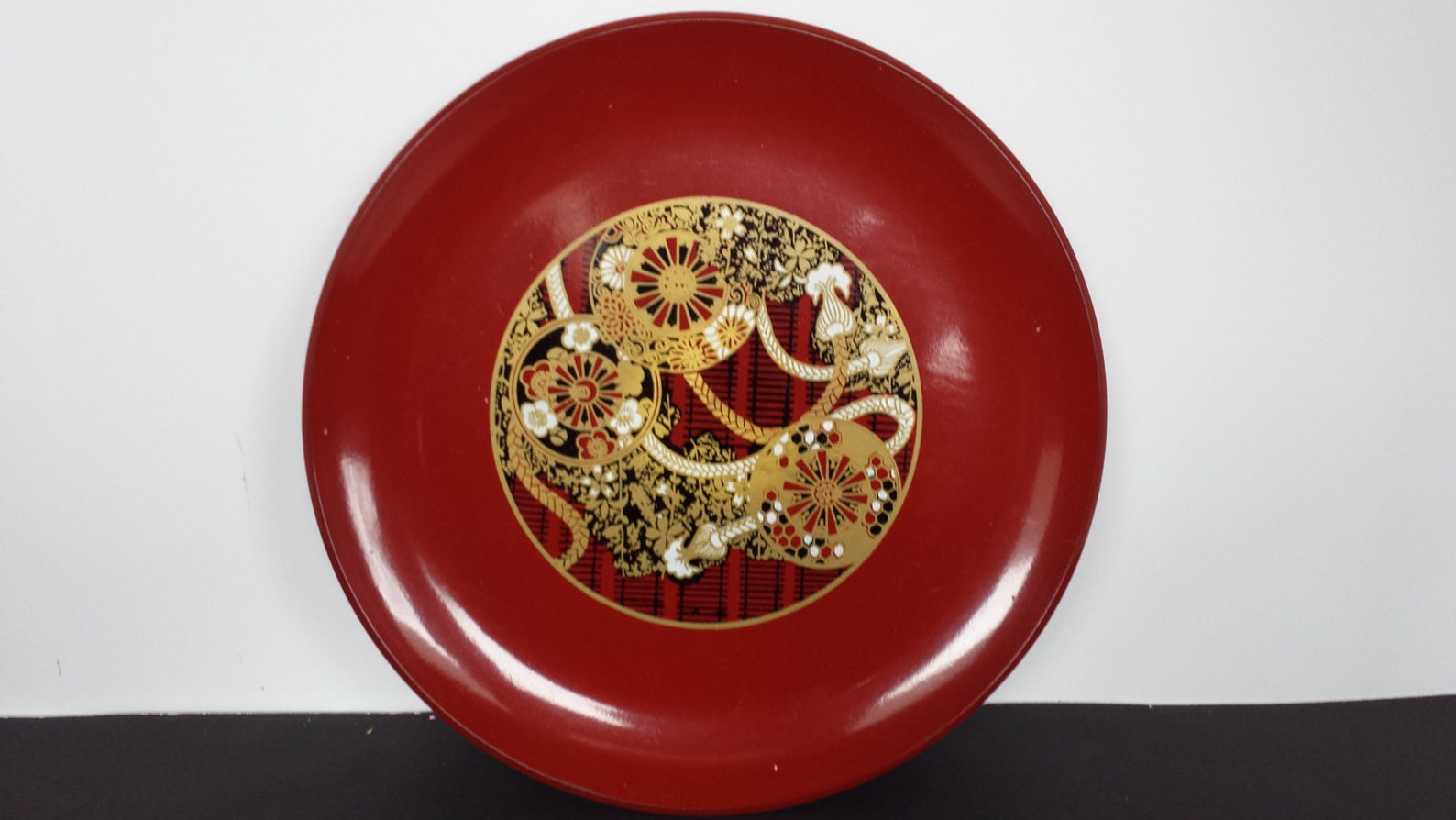 Red Lacquerware Plate/tray - Etsy