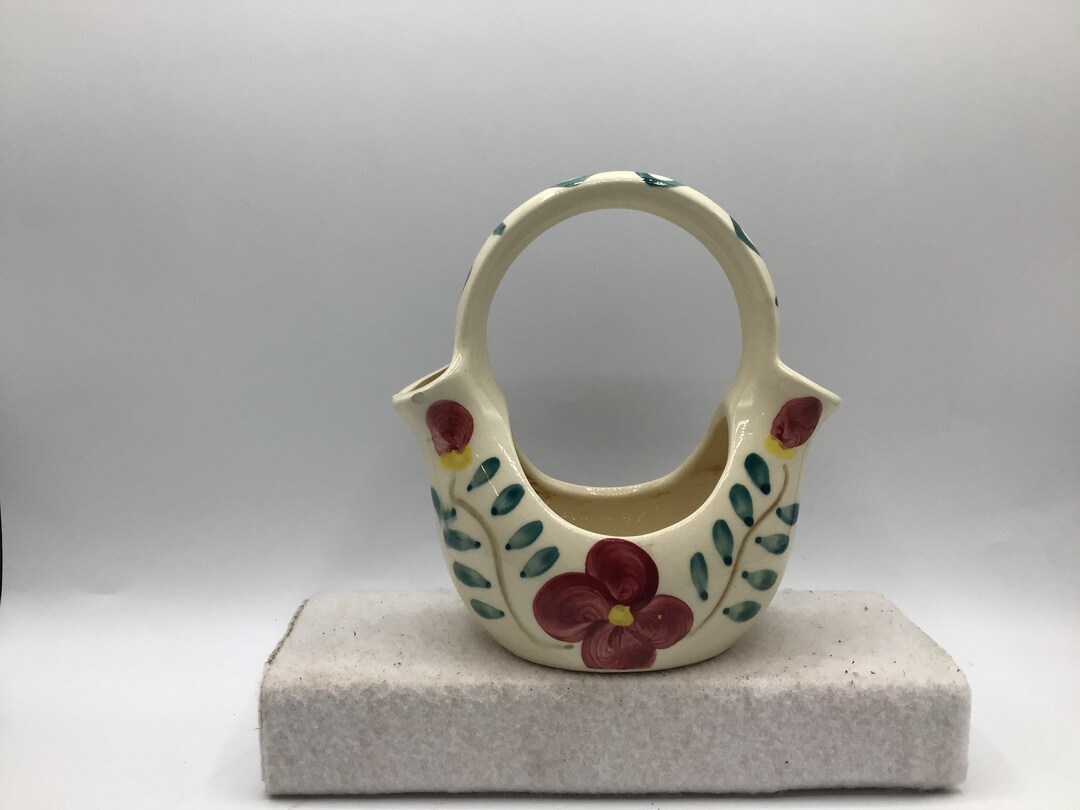 Purinton Pottery Wedding Planter - Mountain Rose Pattern - Etsy