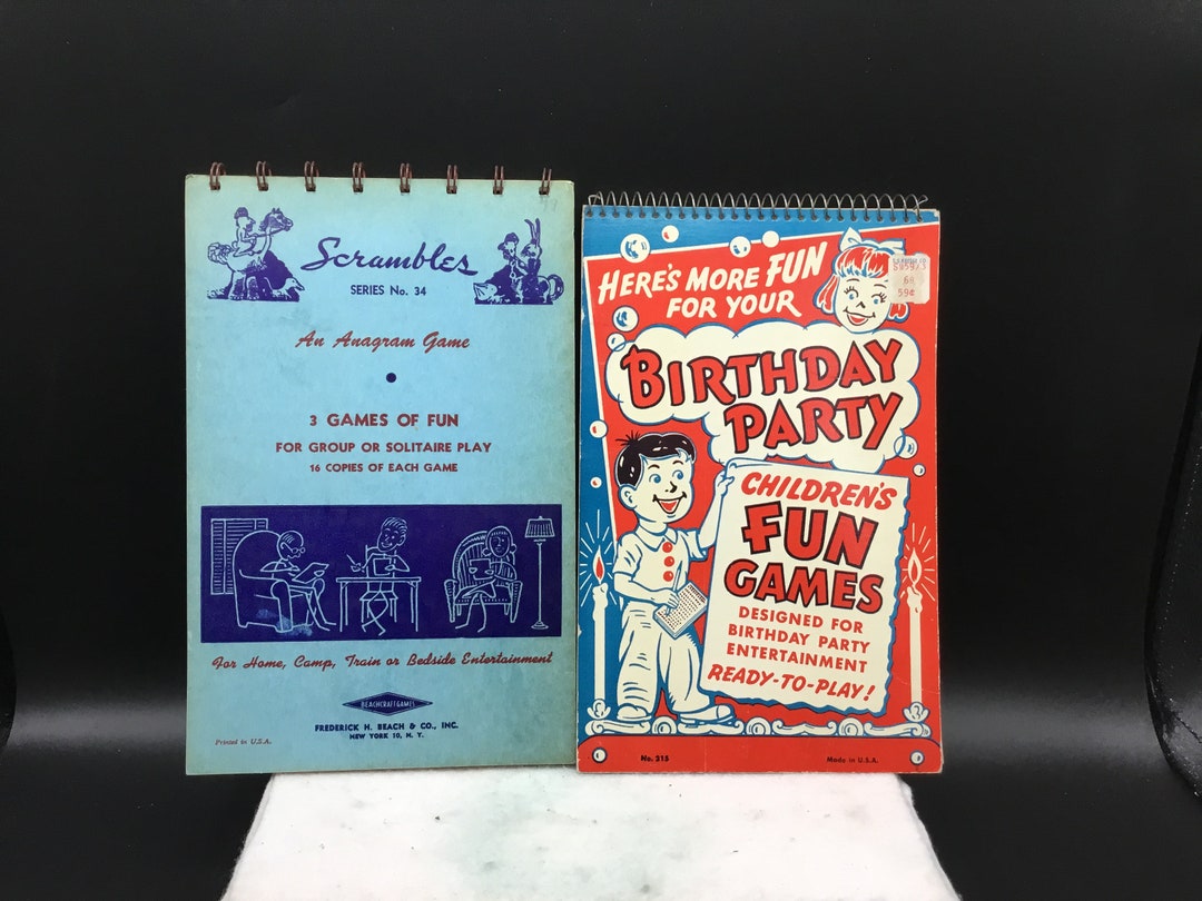 Vintage Game Books for Parties - 1949 - Pair - Etsy