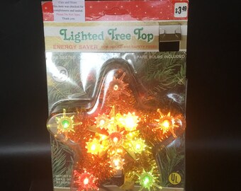 Kurt Adler’s Lighted Vintage Lighted Tree Topper - Etsy