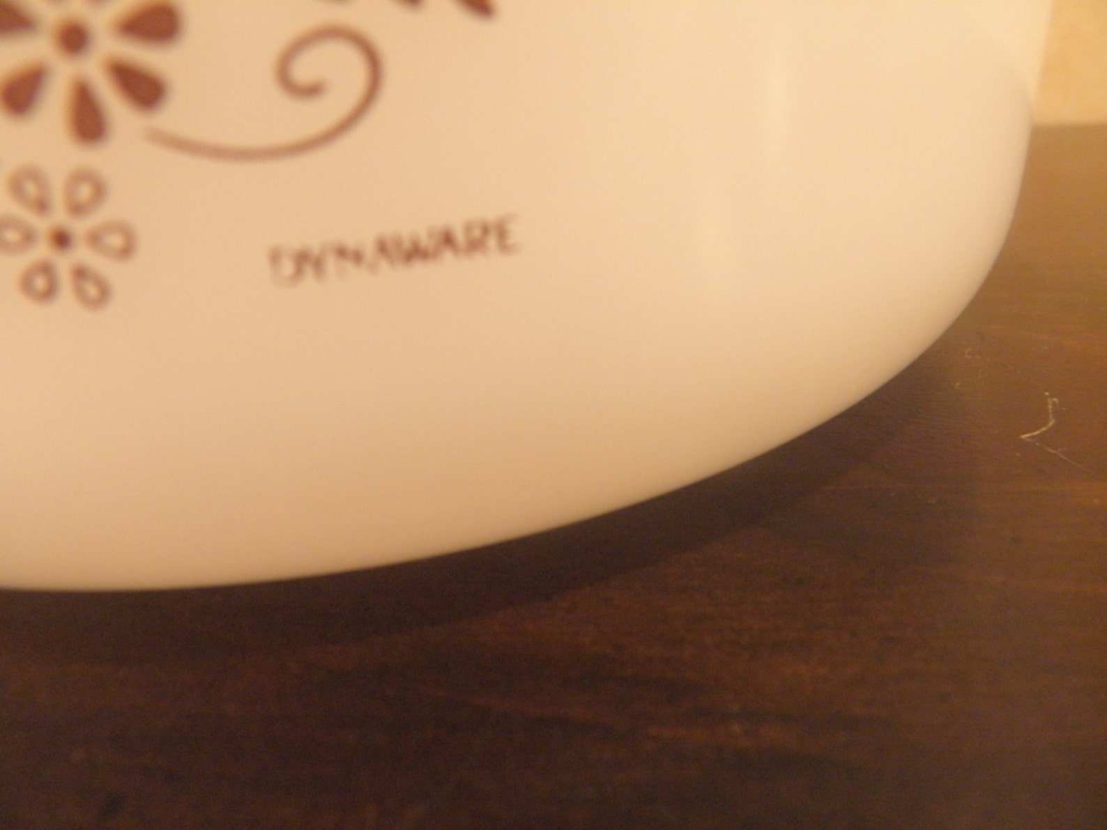 Dynaware Bowl/casserole With Brown Daisies - Etsy