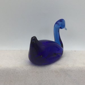Cobalt Blue Glass Swan - Etsy