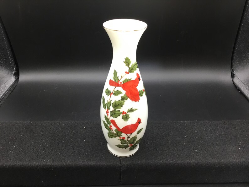 Lefton Cardinal Vase Japan | Etsy