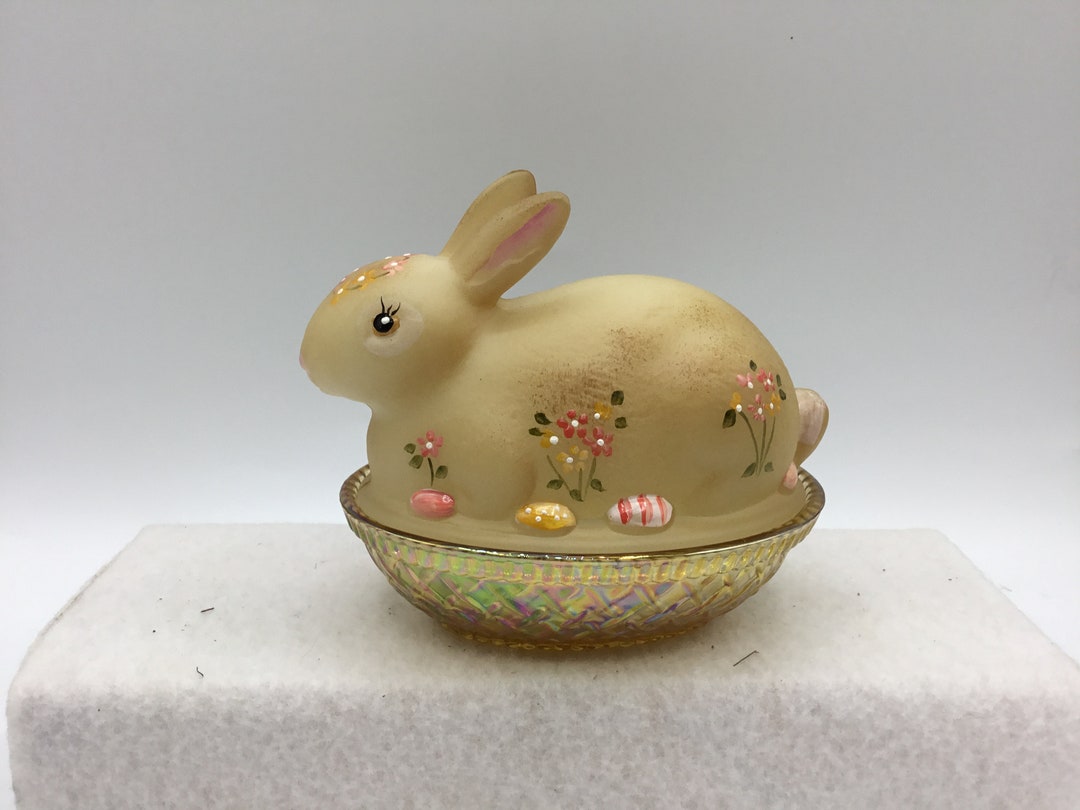 Fenton Rabbit on Nest - Etsy