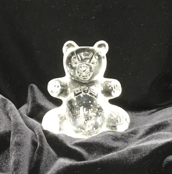 Glass Teddy Bear Paperweight/sculpture | Etsy