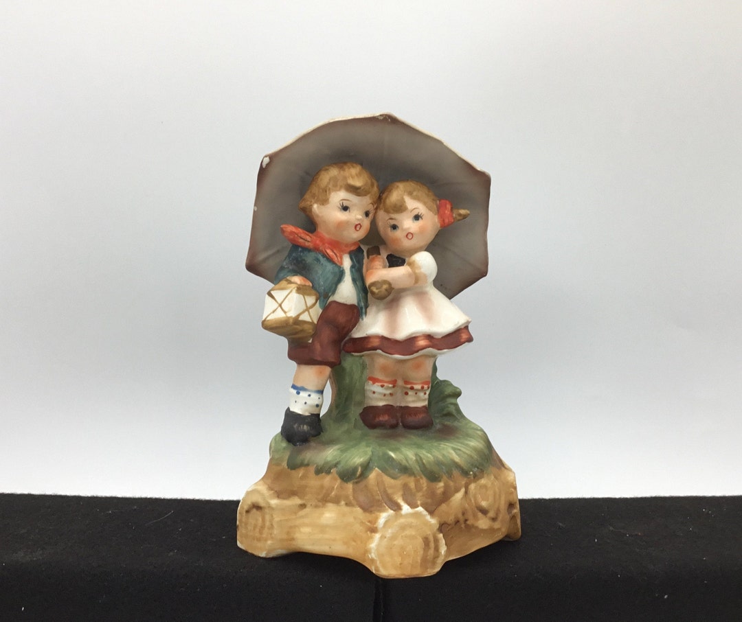 Lefton Umbrella Children Music Box - Etsy