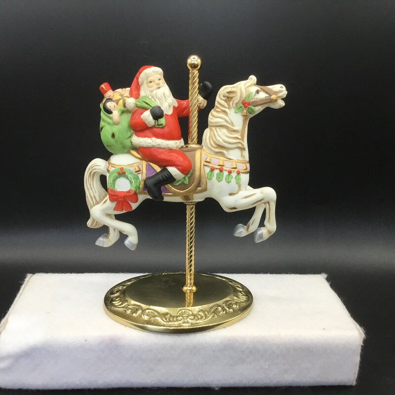 Santa Carousel Horse - Etsy