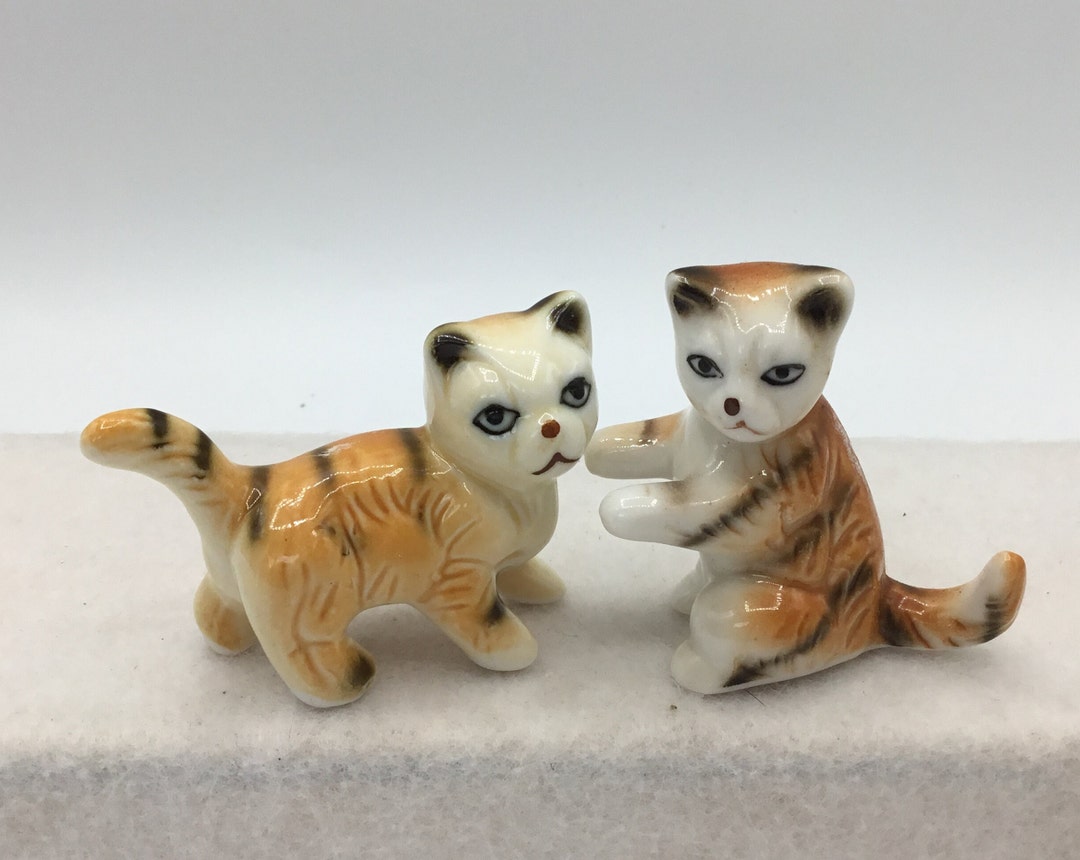 Pair of Mini Tabby Cats - Etsy