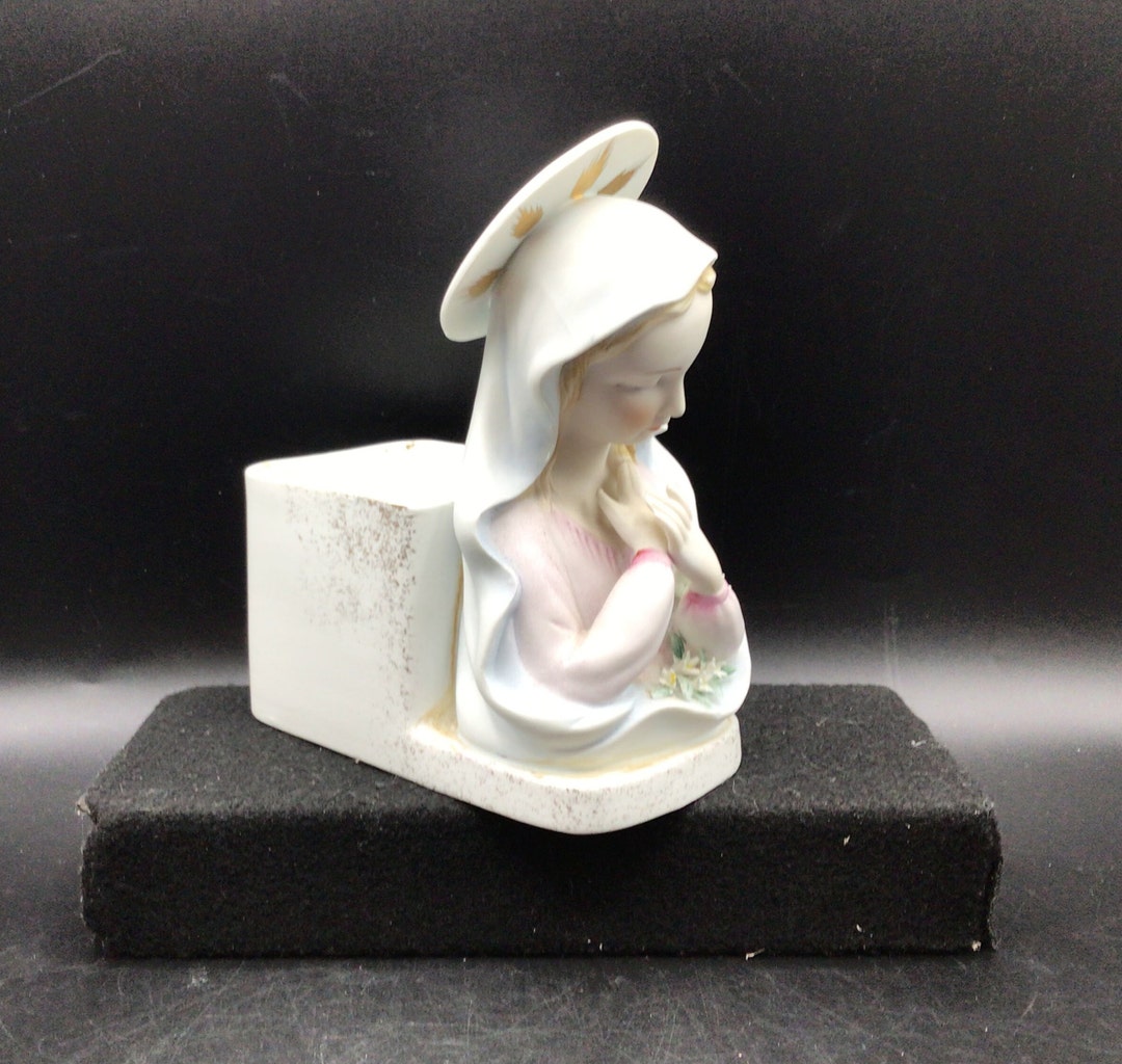 Vintage Lefton Madonna Planter - Etsy