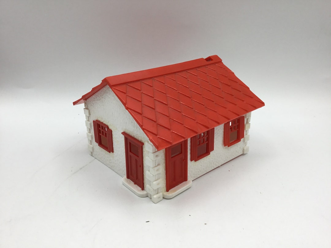 Choice of Plasticville Ranch House - Red Roof or Blue Roof - HO - Etsy
