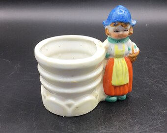 Vintage Dutch Girl Planter Flower Pot - Etsy