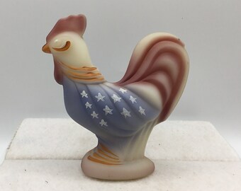 Fenton Amethyst Carnival Glass Rooster Miniature Iridescent FREE ...