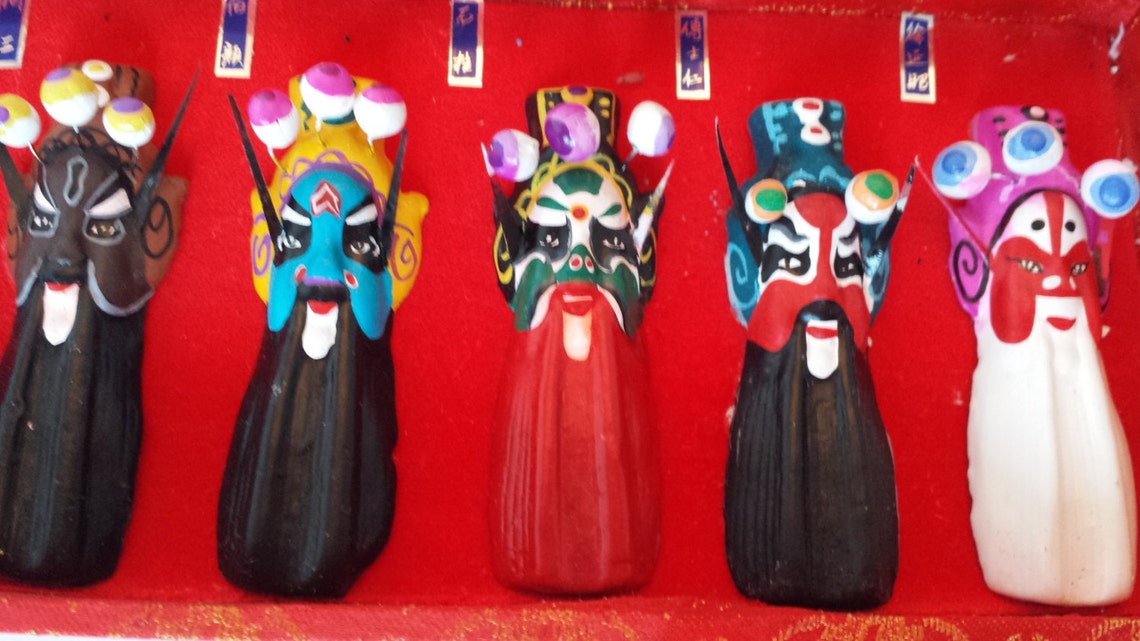 Chinese Opera Masks and Figures - Etsy