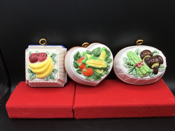 Japan Ceramic Fruit Molds Set of 3 | Etsy