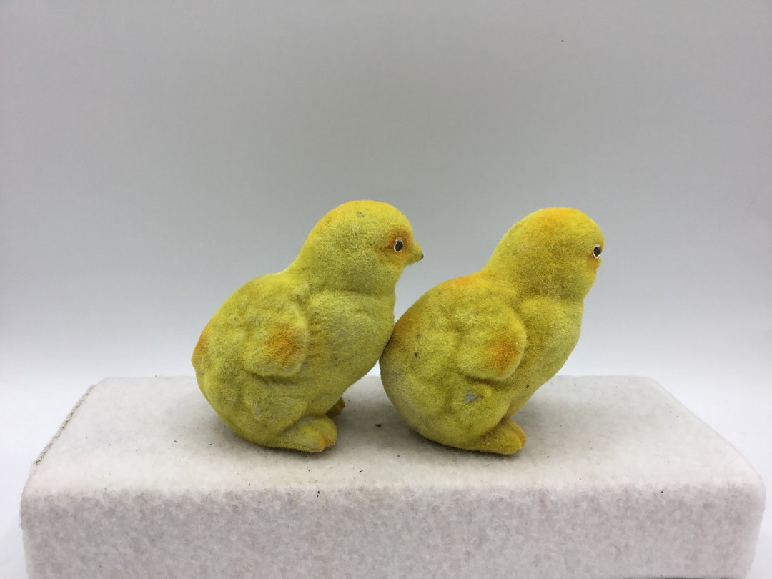 Flocked Chicks for Easter - Plastic Peeps - Etsy