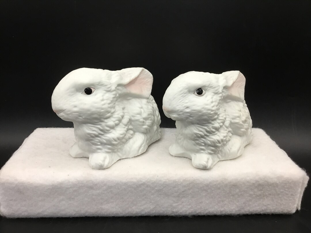 Dept 56 Pair of White Rabbits - Taiwan - Etsy