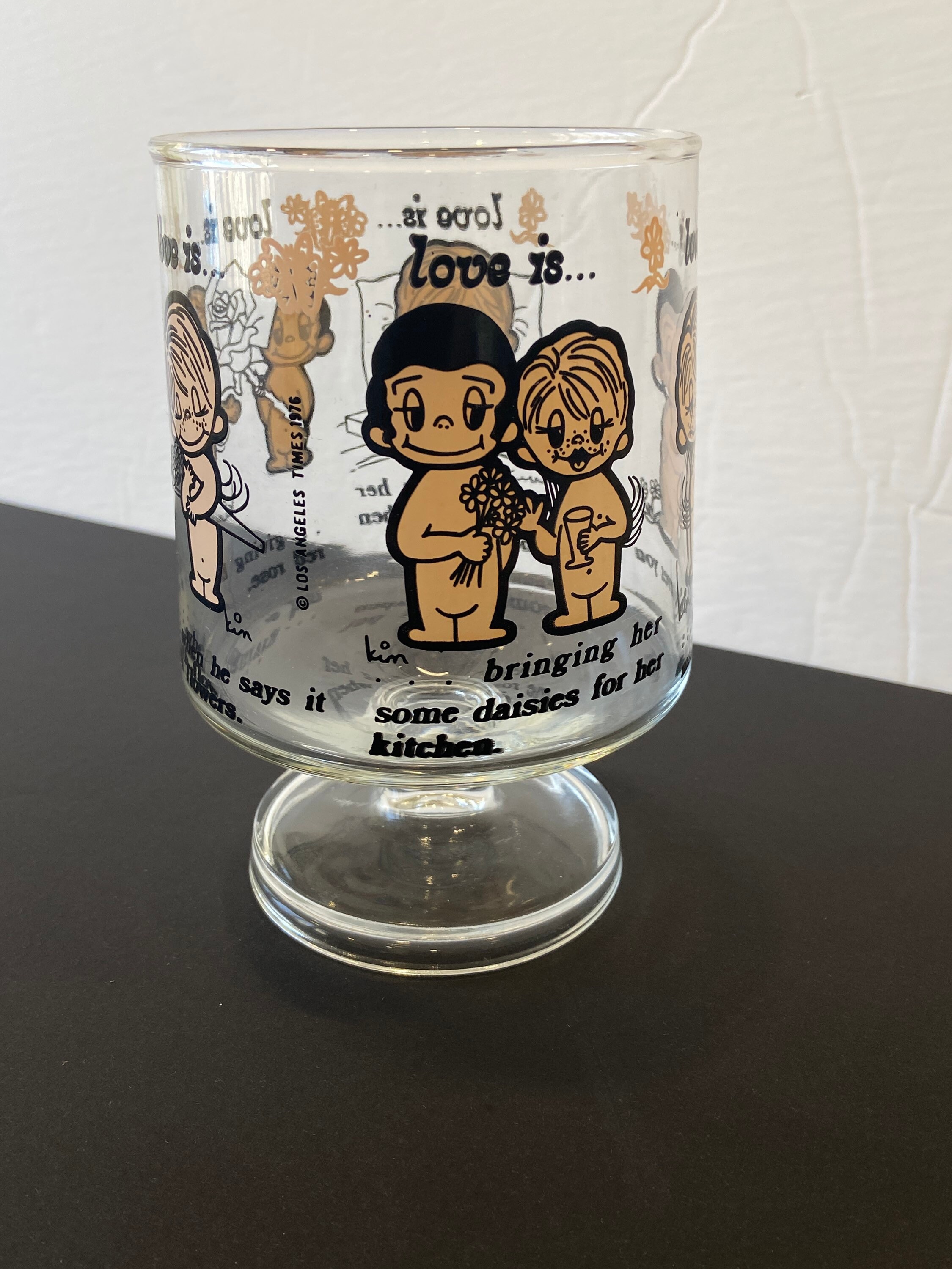 Vintage Love Is Glass Goblet Love Is 1976 Glass Vintage Goblet Snifter Etsy