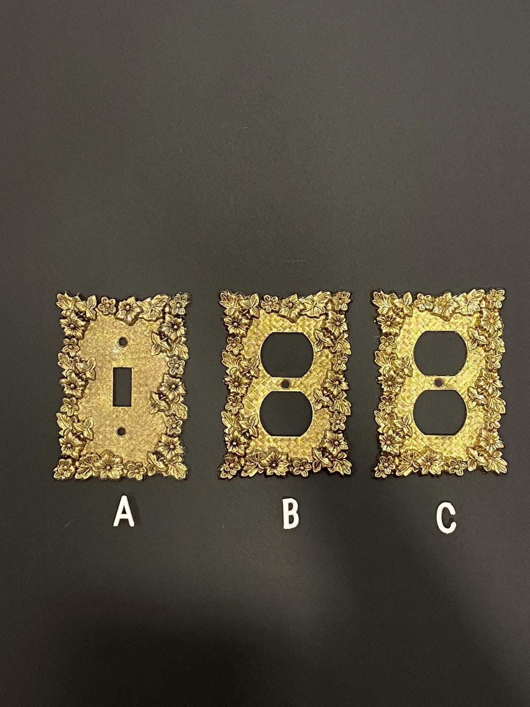 Vintage Single Light Switch Cover Plate Double Outlet Cover Plate Circa ...