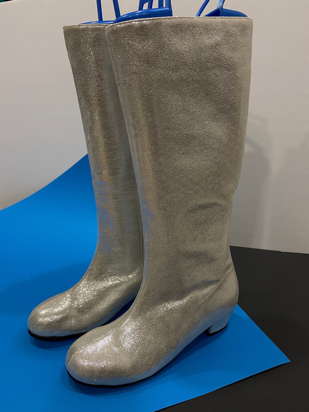 Vintage Silver Gogo Boots - Unused Silver Lame Boots Sz 37 - Etsy