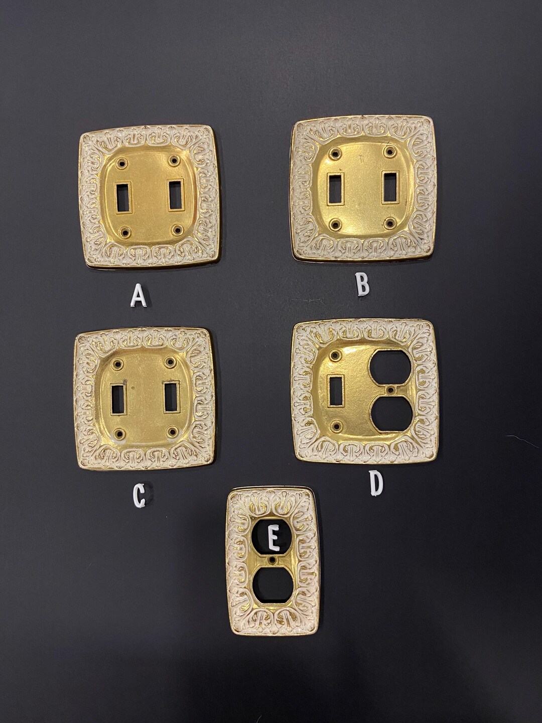 Vintage Double Light Switch Cover Plate -double Outlet and Switch Cover ...