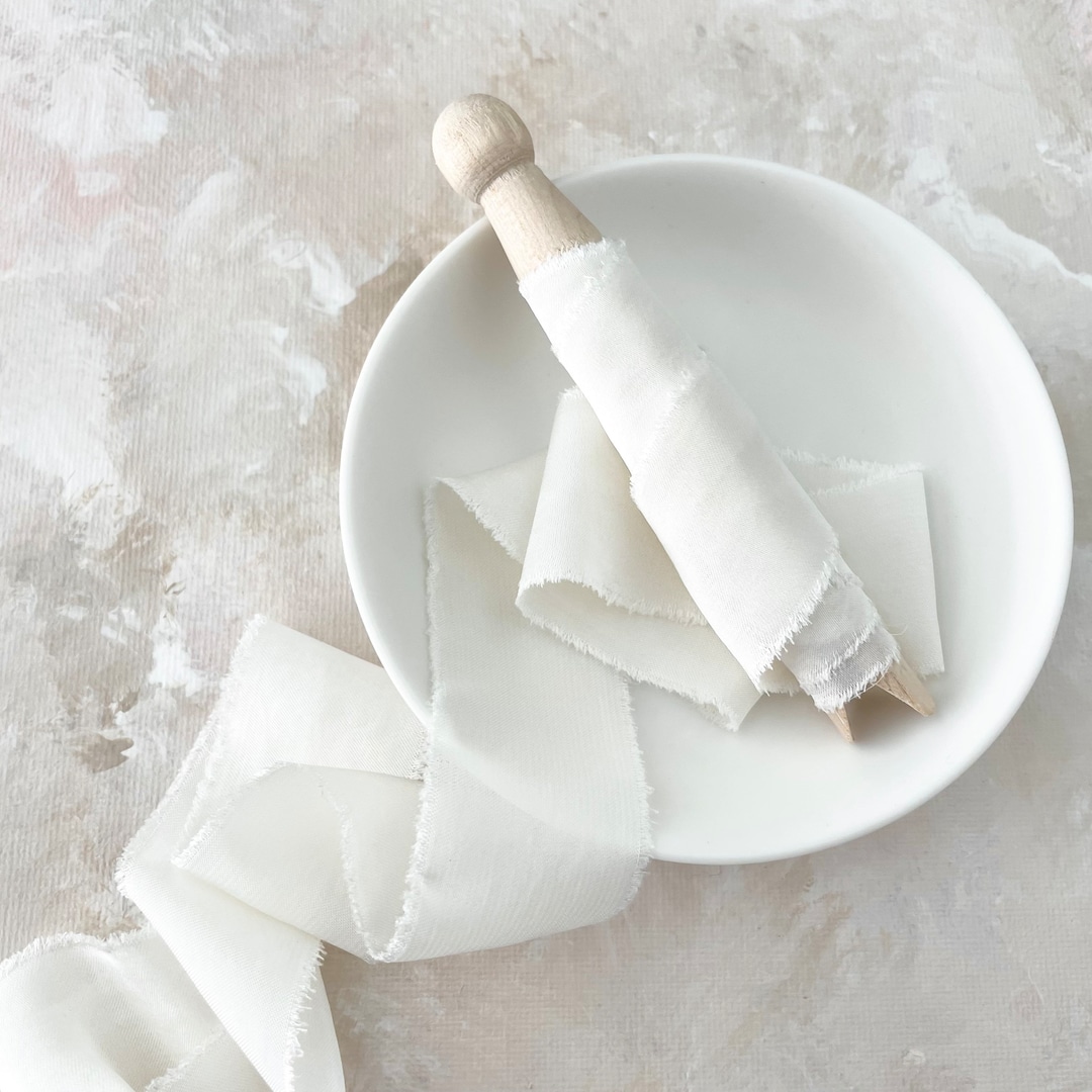 Ivory Ribbon, Ivory Flat Lay Ribbon, Ivory Styling Ribbon, Flat Lay ...