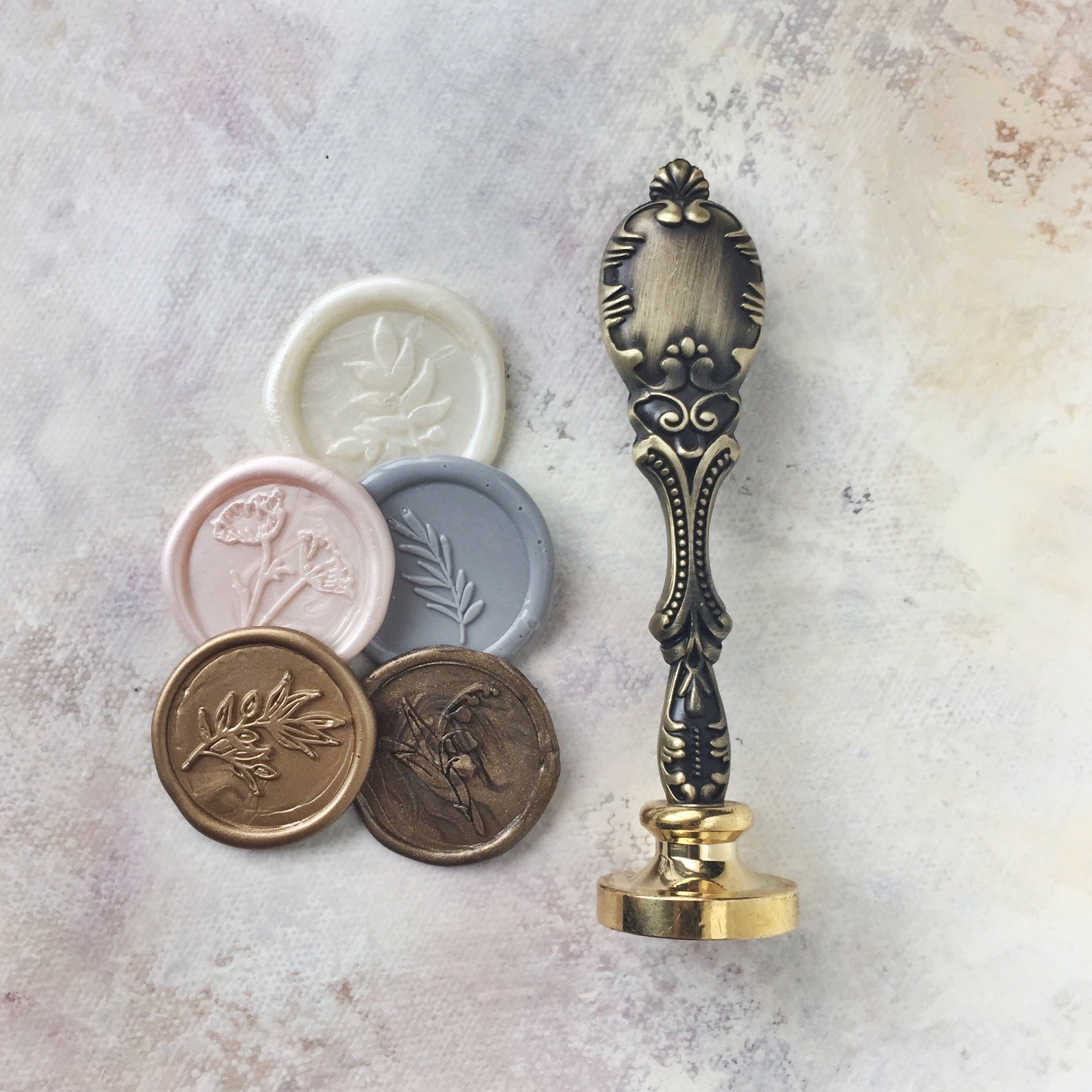 Wax Stamper Vintage Wax Seal Stamp Kit Wax Seal Stamper | Etsy