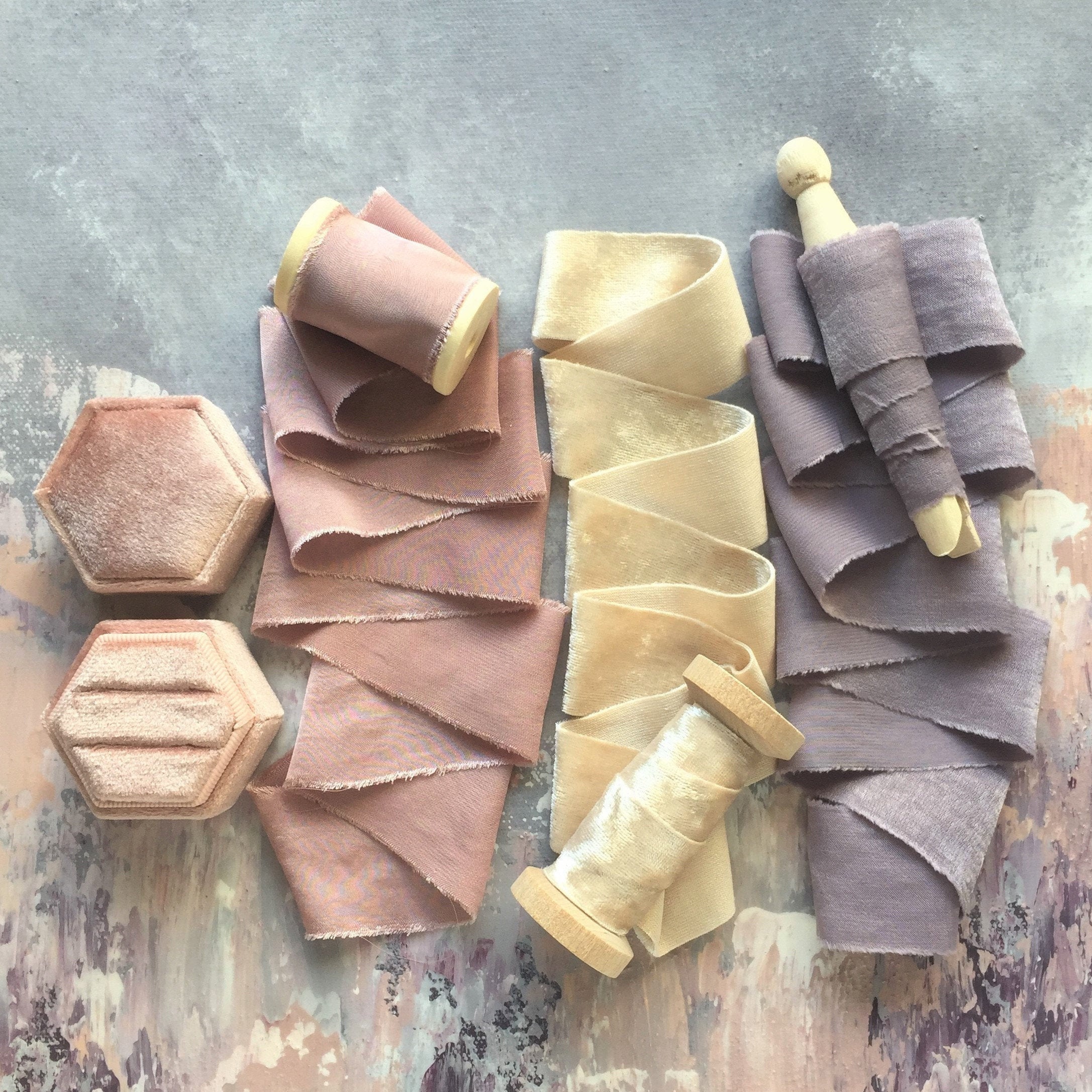Mauve silk ribbon Flat Lay styling ribbon Flat Lay Ribbon | Etsy