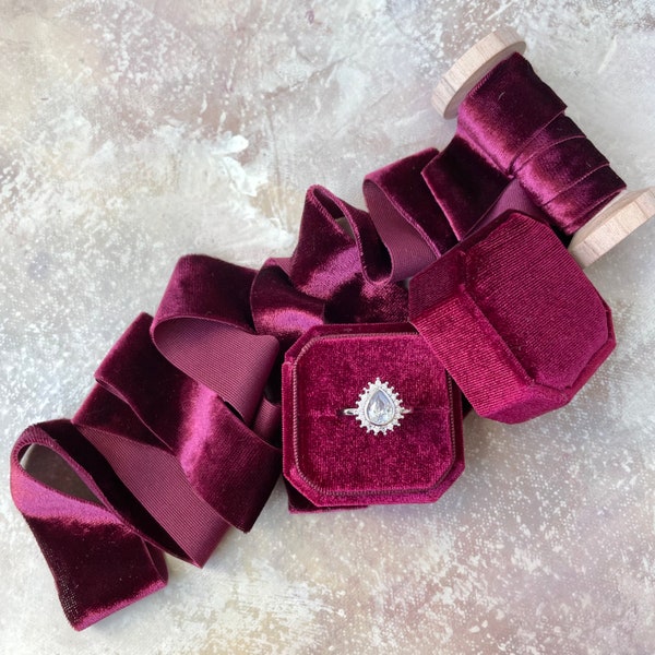 Burgundy Ring - Etsy