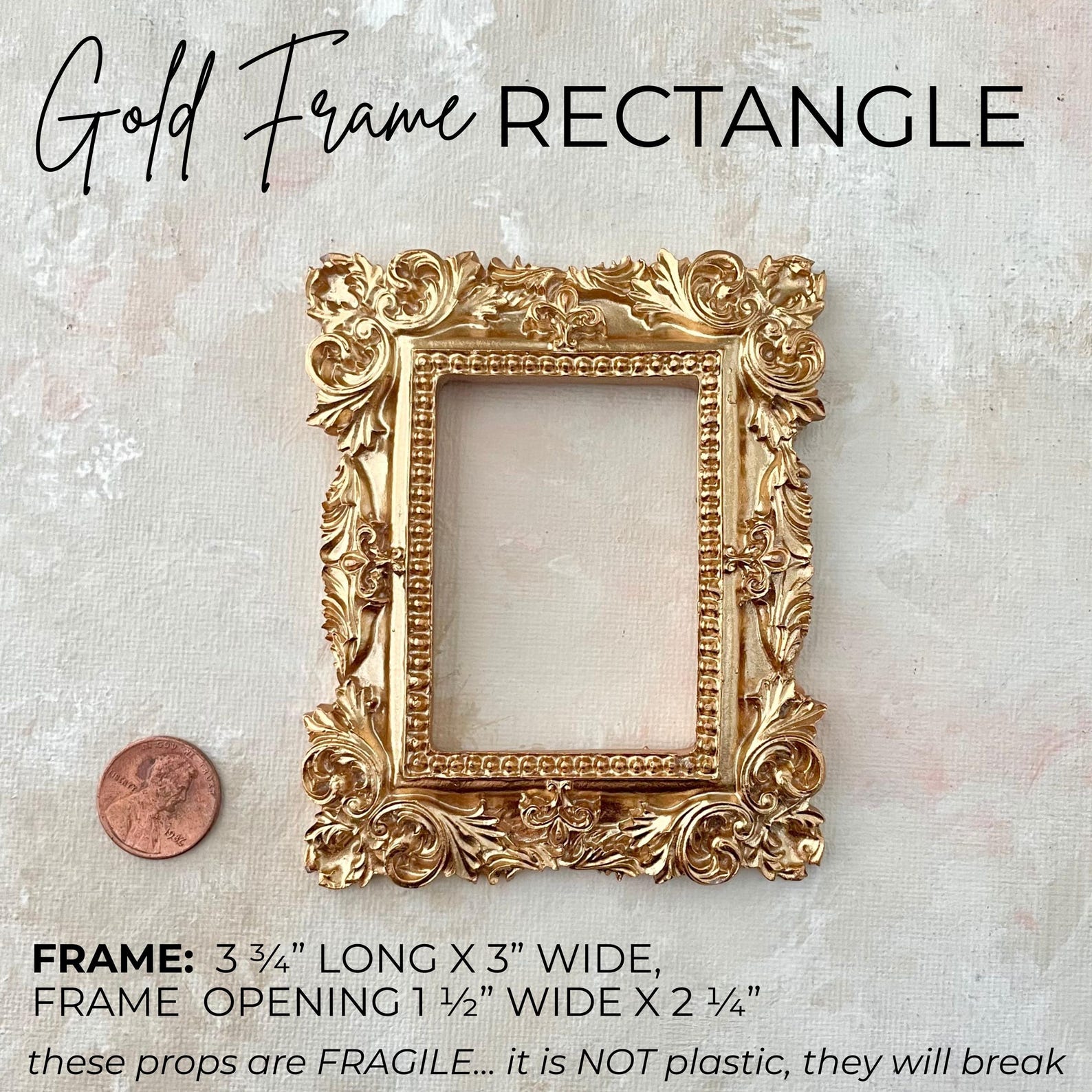 Mini Gold Frame Vintage Inspired for Lay-flat Styling Kit, Small ...