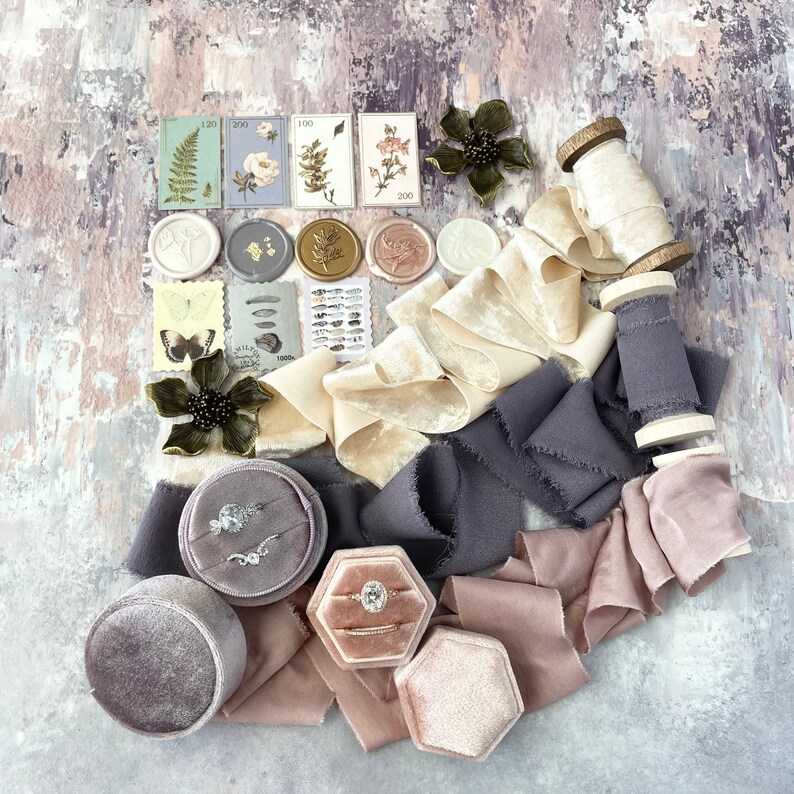 Wedding Styling Props Flat Lay Kit for Wedding Lavender & - Etsy