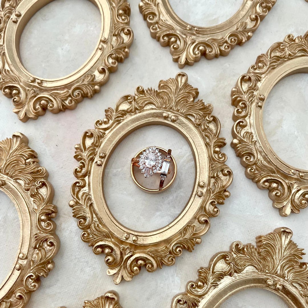 Vintagewedding Lay-flat Prop Small Gold Frame for Wedding Flatlay ...